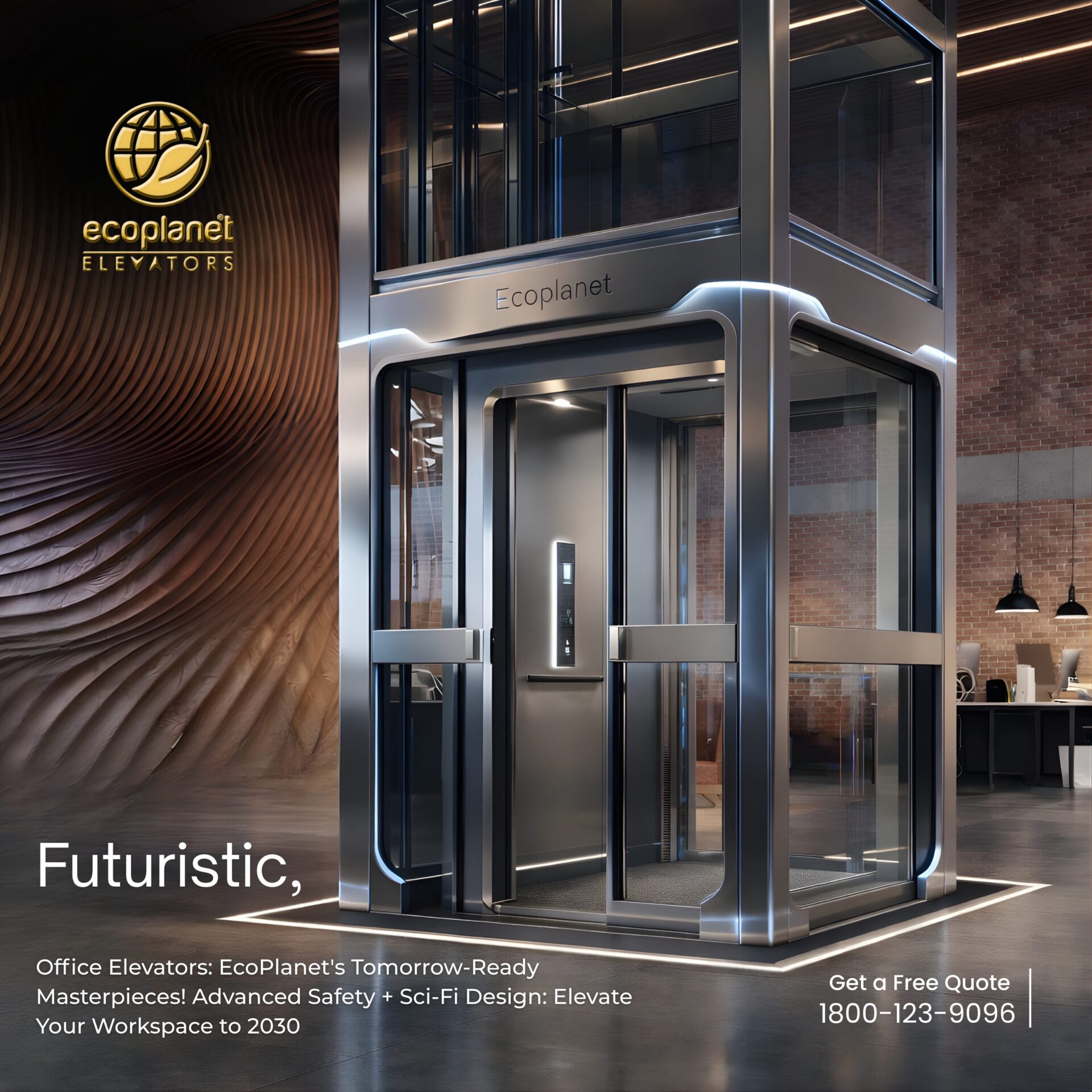 Futuristic Office Elevators: EcoPlanet's Tomorrow-Ready Masterpieces!